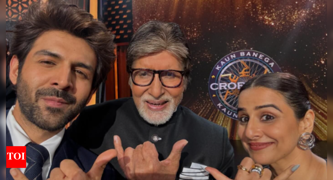 Kaun Banega Crorepati 16: Vidya Balan takes a fun test of Kartik Aaryan ...