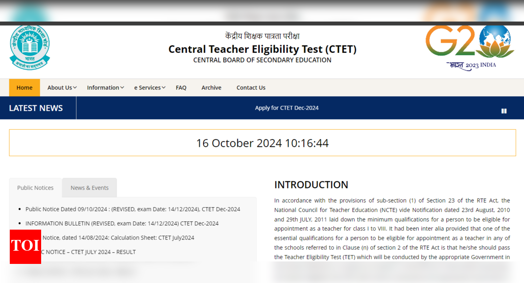 CTET December 2024 registration ends today: Check direct link to apply ...