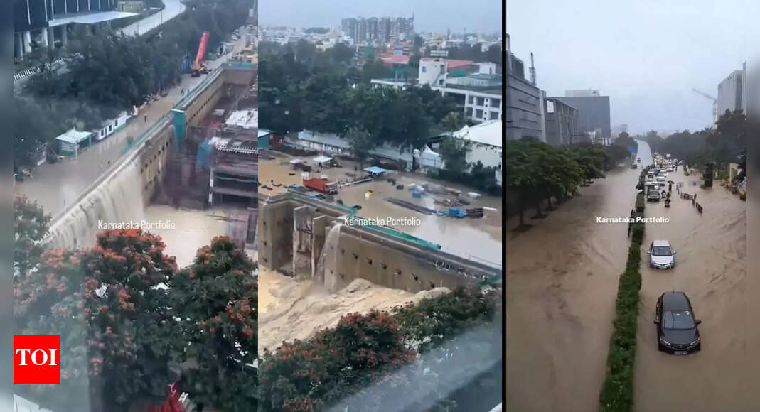 Watch: Bengaluru’s Manyata Tech park turns into “Manyata Tech falls” in ...