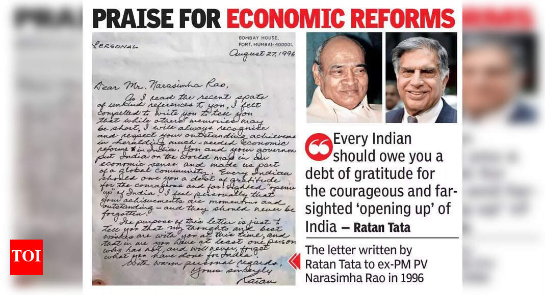 Ratan Tata's Heartfelt Tribute to PV Narasimha Rao: A Legacy of ...