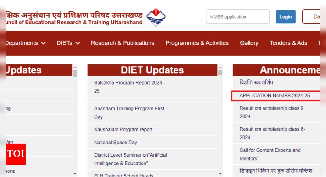 Uttarakhand NMMSS 2024-25 registration begins at scert.uk.gov.in: Check ...