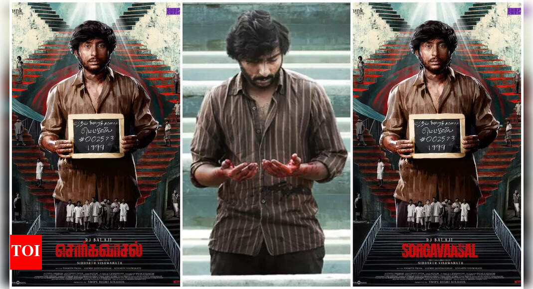 First look of RJ Balaji's Sorgavaasal | Tamil Movie News - Times of India