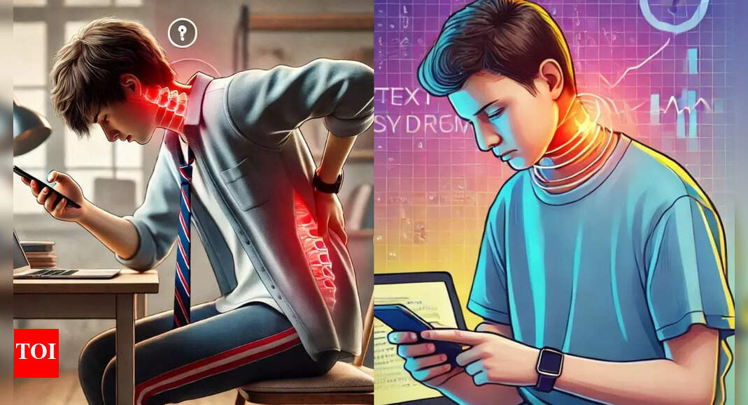 Text Neck Syndrome: Surge in 'text neck' among youngsters: Poor posture ...