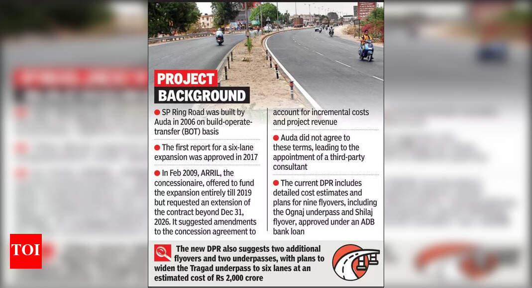 SP Ring Road: Ahmedabad's SP Ring Road to Undergo Major Six-Lane ...