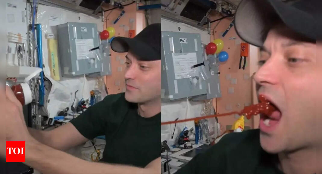 US astronaut Matthew Dominick shares fun ketchup stunt from space while ...