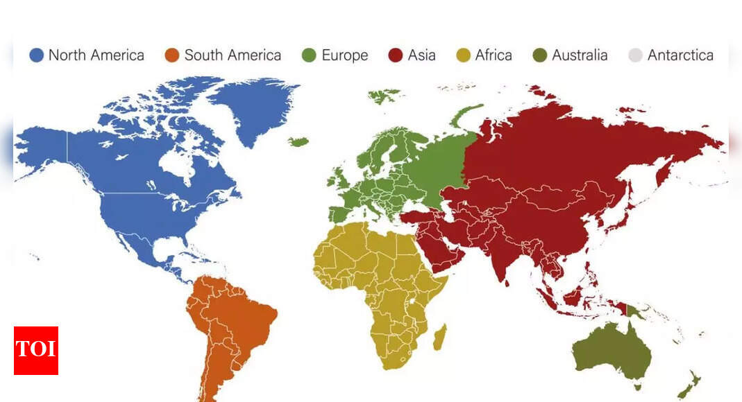 7 continents in the world ranked from largest to smallest on the basis ...