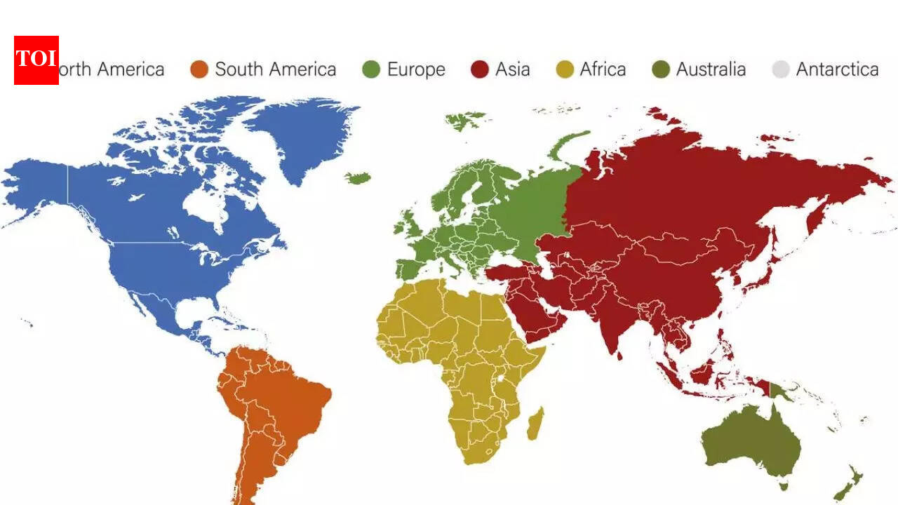 7 continents in the world ranked from largest to smallest on the basis ...