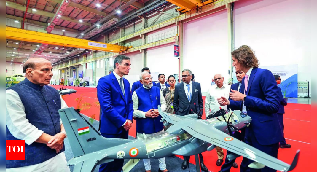 PM Modi, Spain’s Sanchez open first private military plane facility in ...