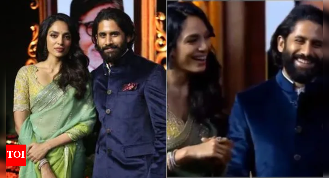 Naga Chaitanya and Sobhita Dhulipala make first public appearance as engaged couple at Akkineni ...