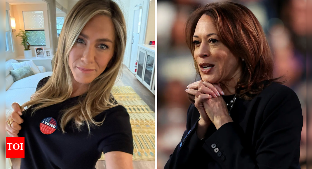 Jennifer Aniston 'proudly voted' for Kamala Harris, drops selfie ...