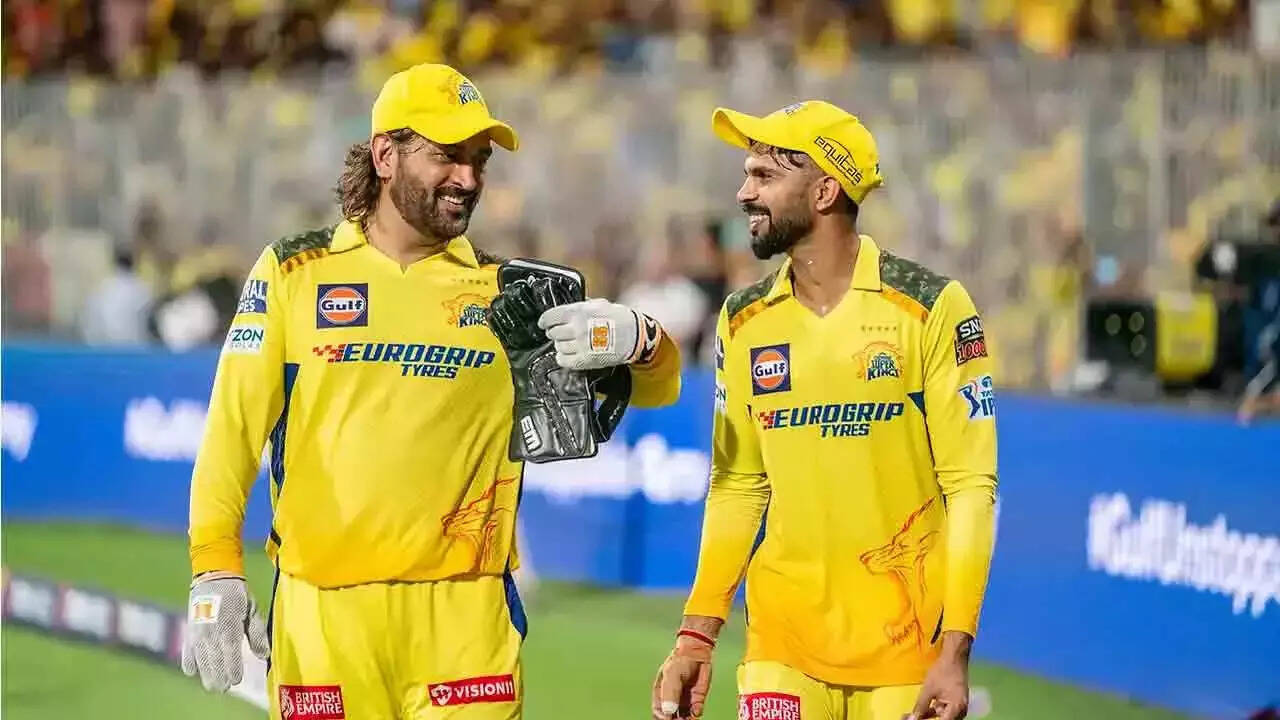 'The Lion Legacy': Chennai Super Kings' post on MS Dhoni and Ruturaj Gaikwad - Times of India