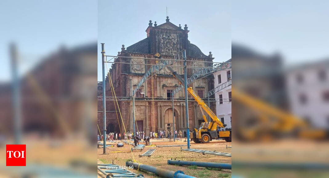 Flurry of works at Old Goa amid prep to host lakhs at Exposition | Goa ...
