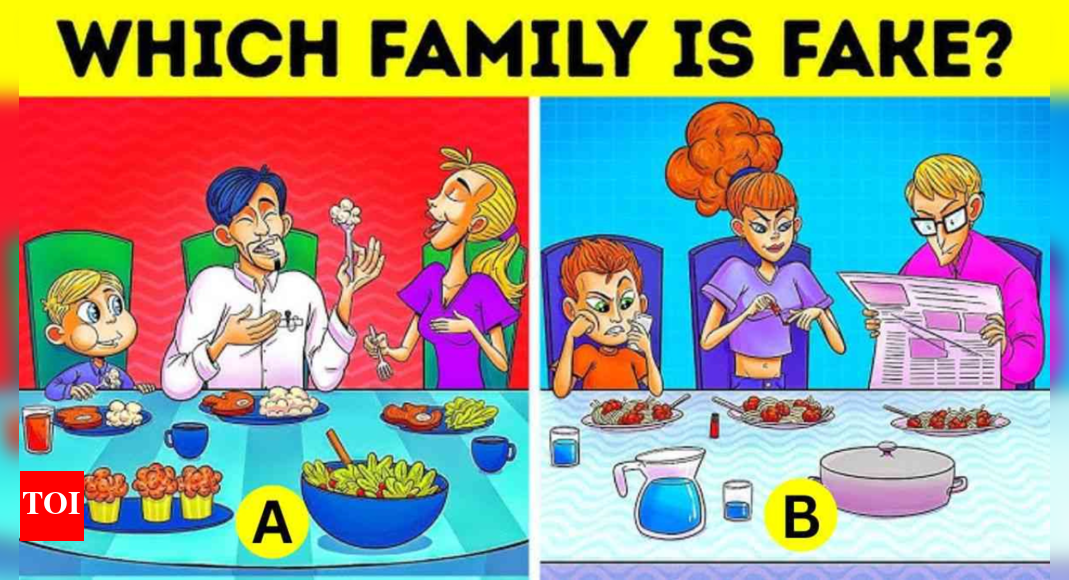 Optical Illusion: Only a homely person can spot the fake family ...