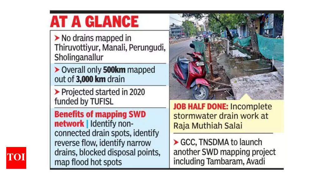 Chennai's Storm Water Drain Network Mapping Stalls: 85% Remains Untracked | Chennai News - The ...