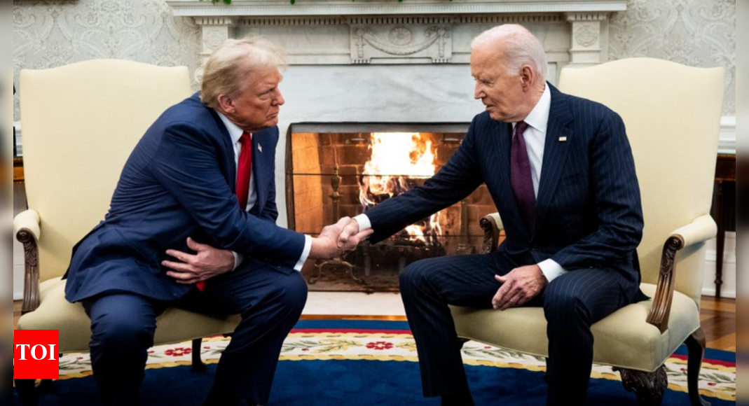 Joe and Donald warm up by the White House fireplace - Times of India