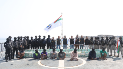 Gujarat ATS, NCB seize 700kg methamphetamine in joint op with Navy ...