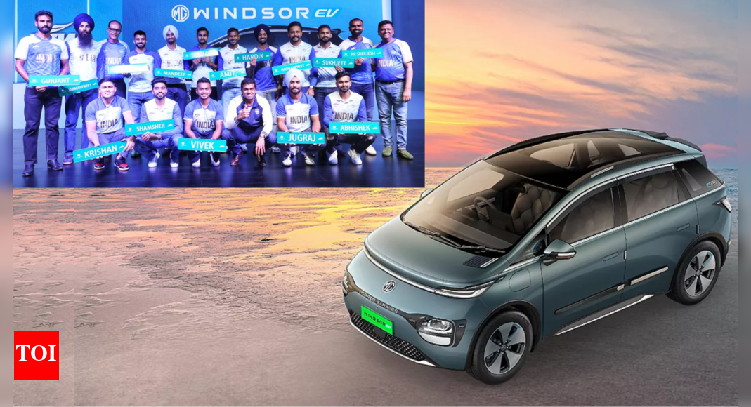 JSW MG Motor India gifts MG Windsor EV to Indian Olympic medalists ...