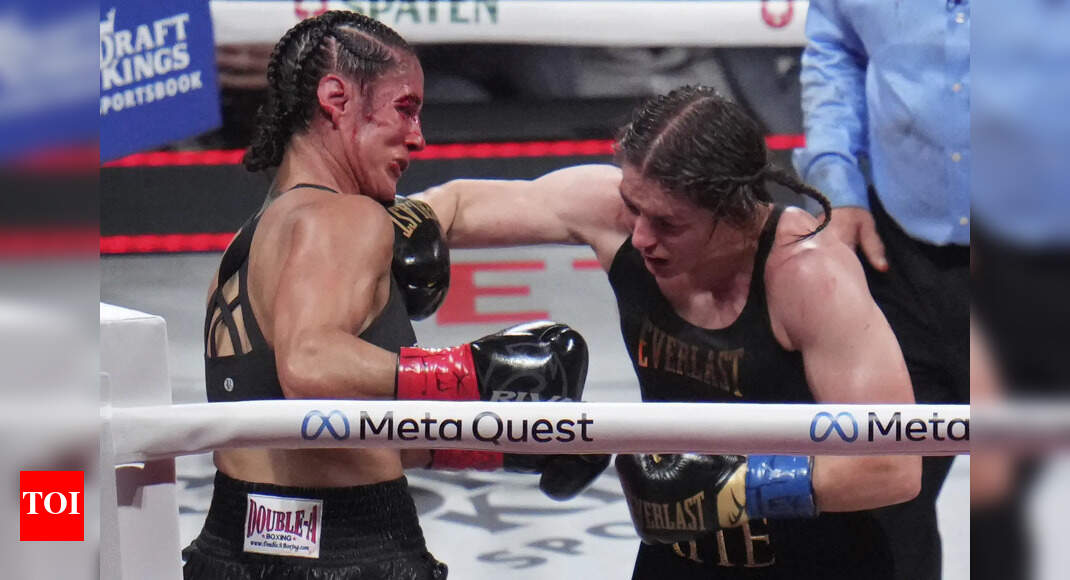 Katie Taylor beats Amanda Serrano again in another slugfest with a ...