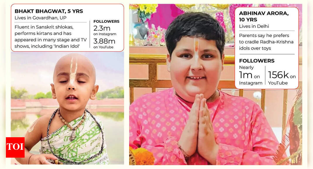 The sacred versus the staged: Viral ‘child babas’ spark debate - Times ...