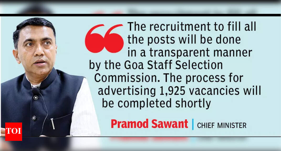 Goa chief minister Pramod Sawant says staff selection commission to ...