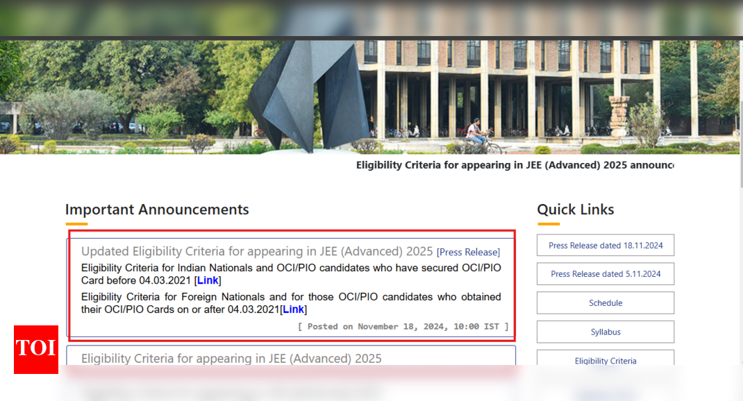 JEE Advanced 2025 eligibility revised: JAB restores two-attempt limit ...