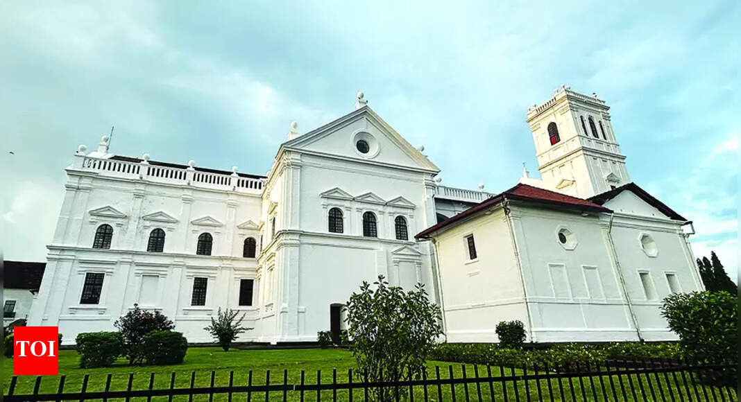 On the external walls of Goa’s biggest church, a 3D projection of the ...
