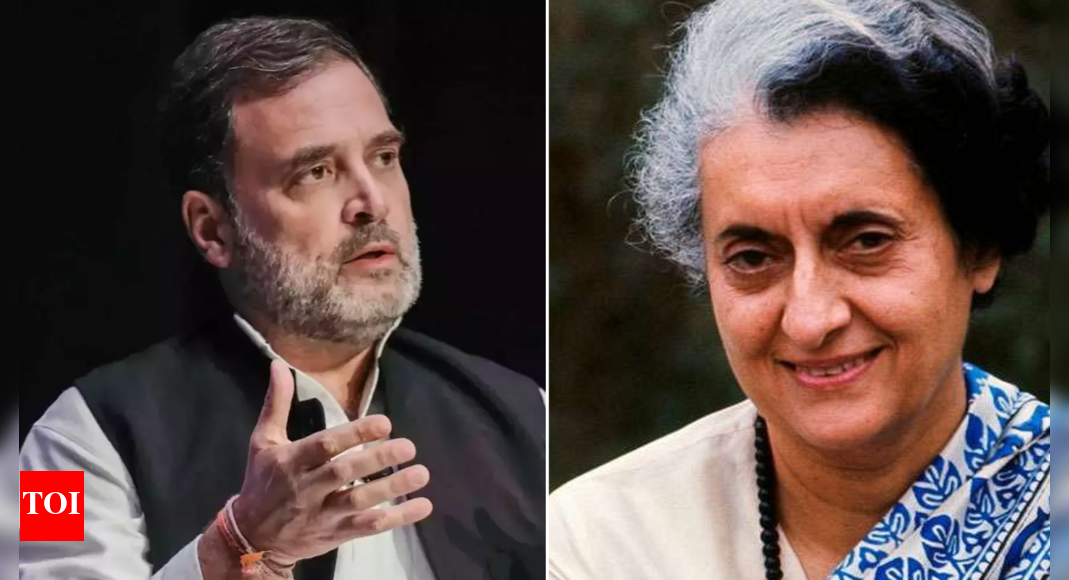 'Example of courage and love': Rahul Gandhi shares childhood picture with grandma Indira Gandhi ...