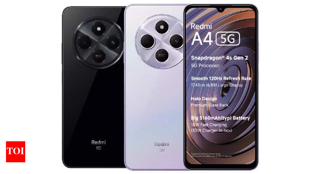Redmi A4 5G smartphone with 50MP camera, 5,160 mAh battery launched ...