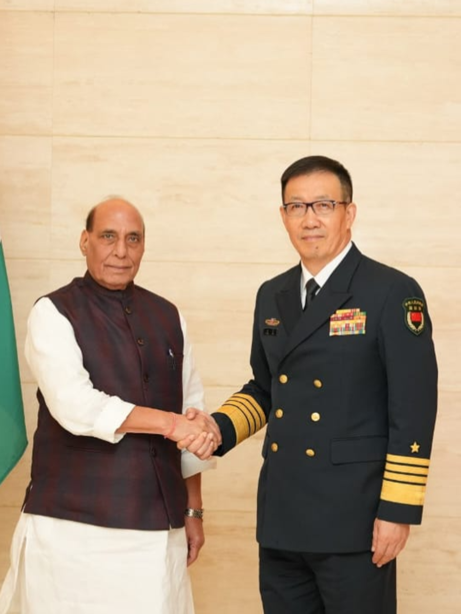 Rajnath Singh meets Chinese counterpart Dong Jun | Times Now Rajnath Singh meets Chinese counterpart Dong Jun | Times Now