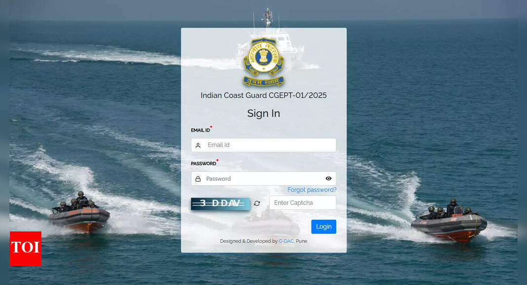 ICG Coast Guard Yantrik and Navik admit card for CGEPT 01/2025 released ...