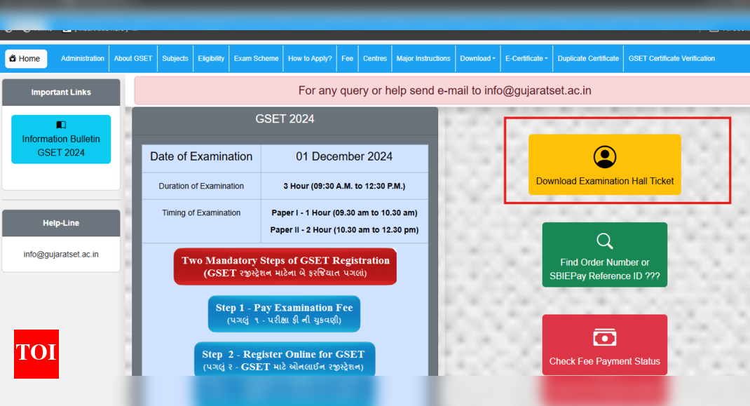 GSET admit card 2024 released at gujaratset.ac.in: Direct link to ...