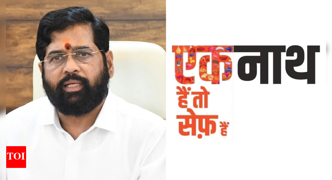 'Ek(nath) hain to safe hain': Shiv Sena leader tweaks PM Modi's slogan to pitch for Shinde as ...