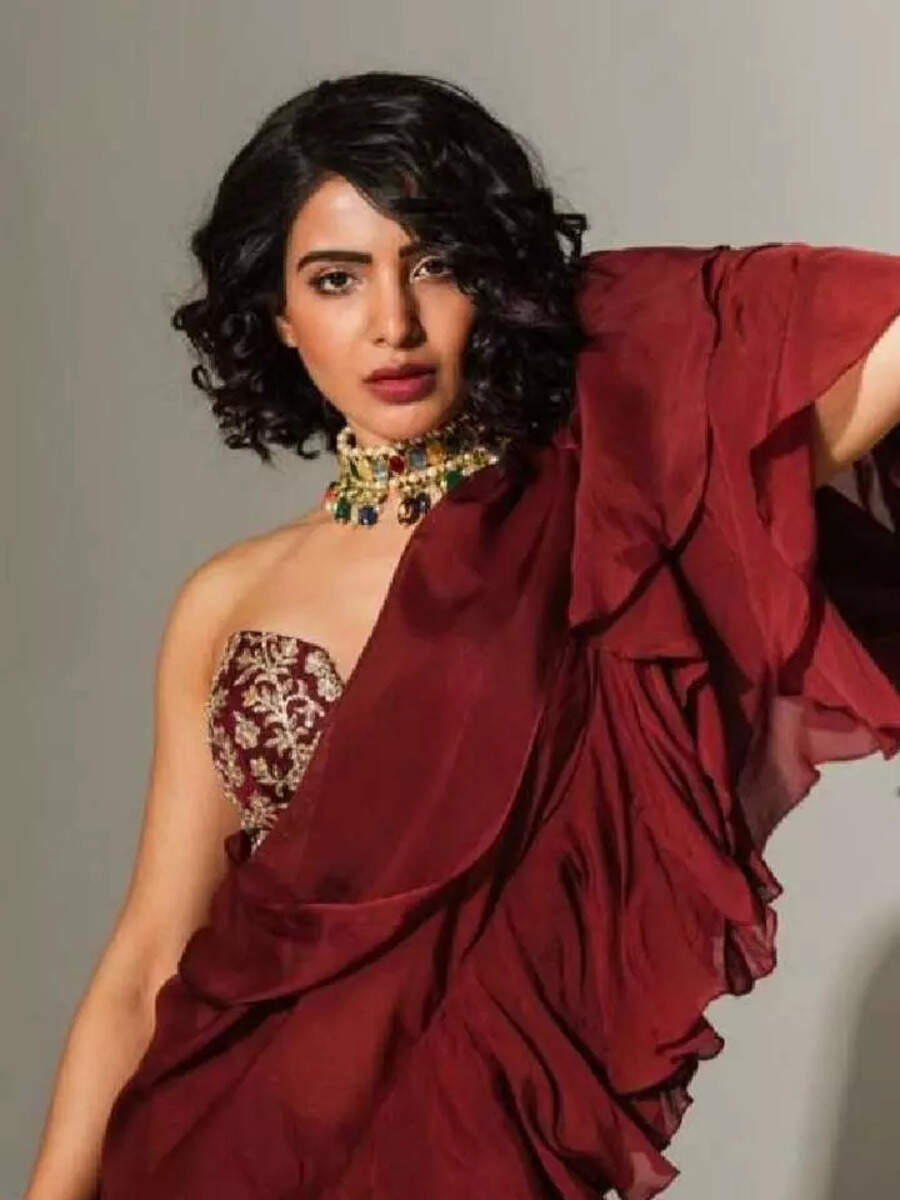 Samantha Ruth Prabhu redefines elegance with stunning red saree looks ...