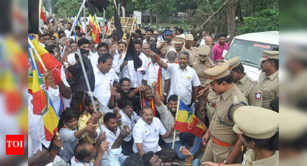 PMK Protests Against CM M K Stalin Over Comments on TNEB and Adani ...