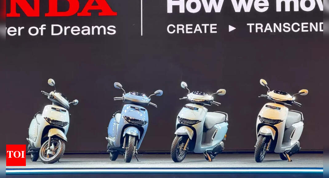 Honda unveils Activa e and QC1 electric scooters: Honda Activa goes electric! Unveiled with QC1 ...