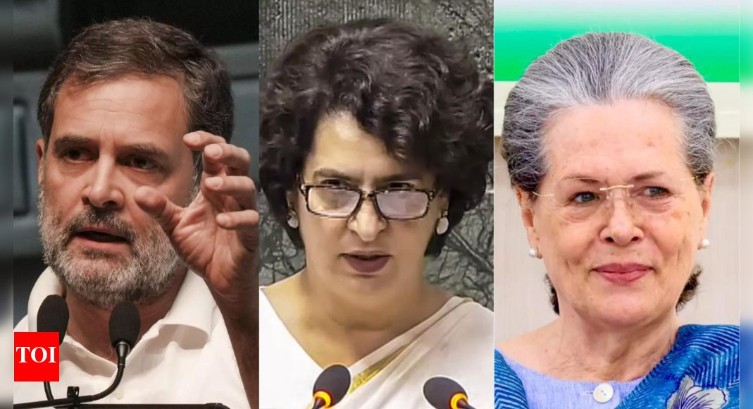 For The First Time Three Gandhis From Congress Rahul Priyanka And