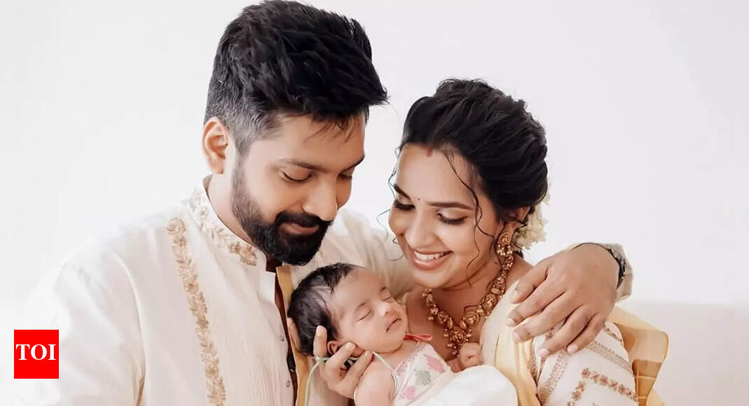 Thejus and Malavika name their baby girl 'Rithvi'; check out clicks ...