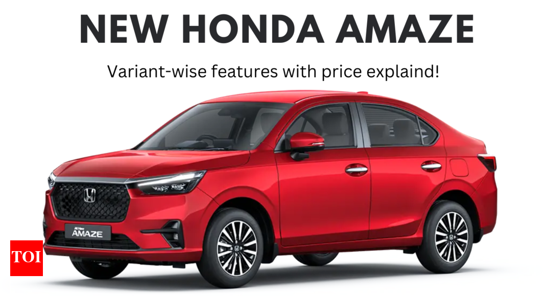 New Honda Amaze: Variant-wise features, colours and price explained ...