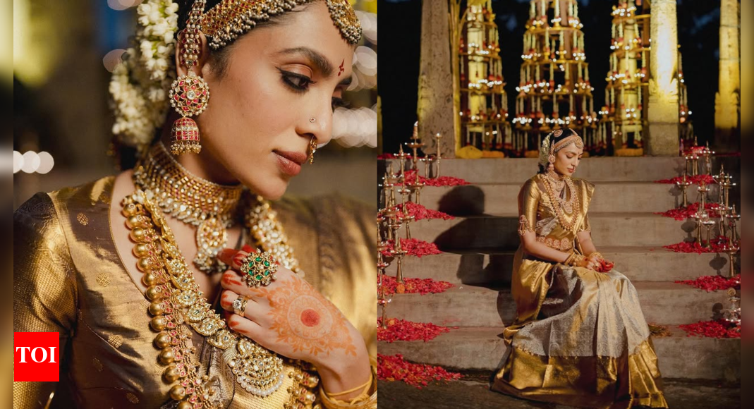 Sobhita Dhulipala shares pictures of South Indian bridal wear in gold ...