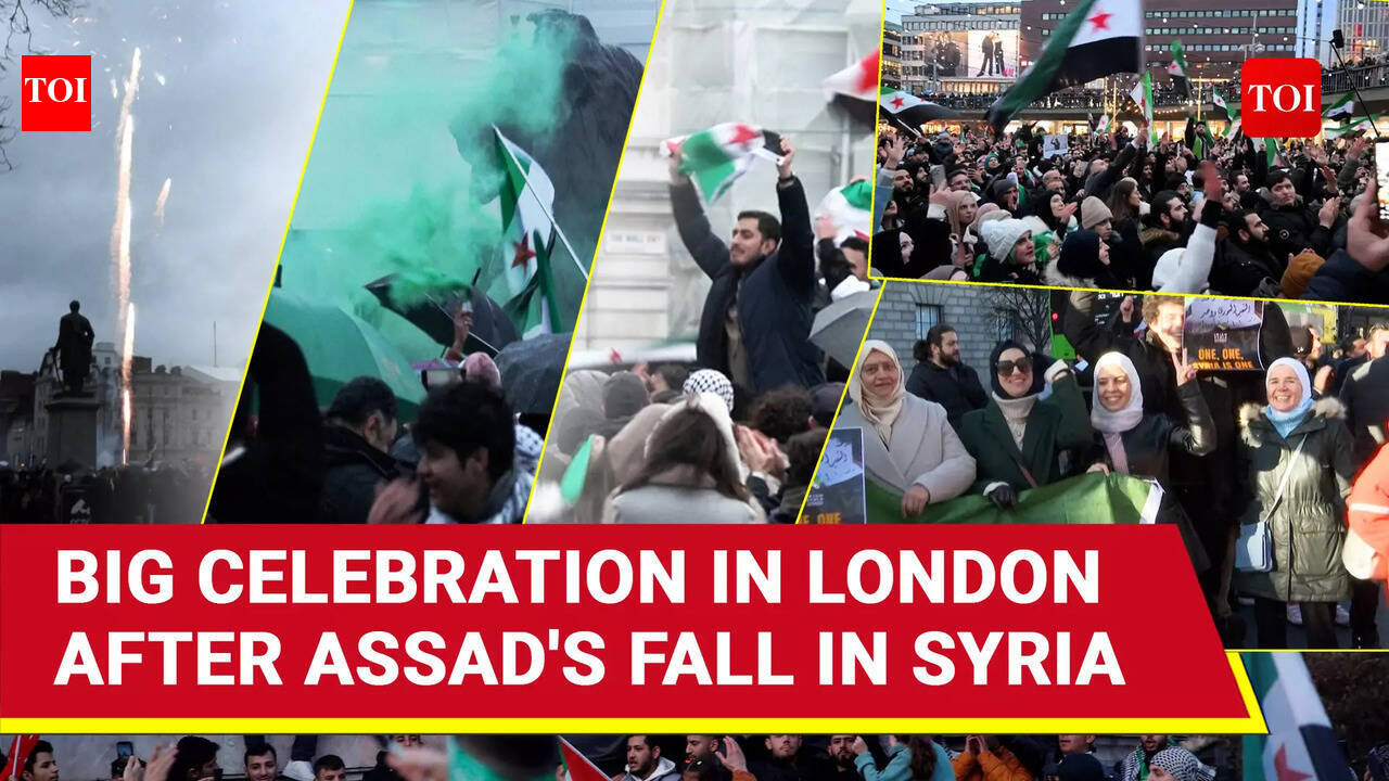 Mega Celebration In London After Syrian Rebels Defeat Assad; Fireworks ...
