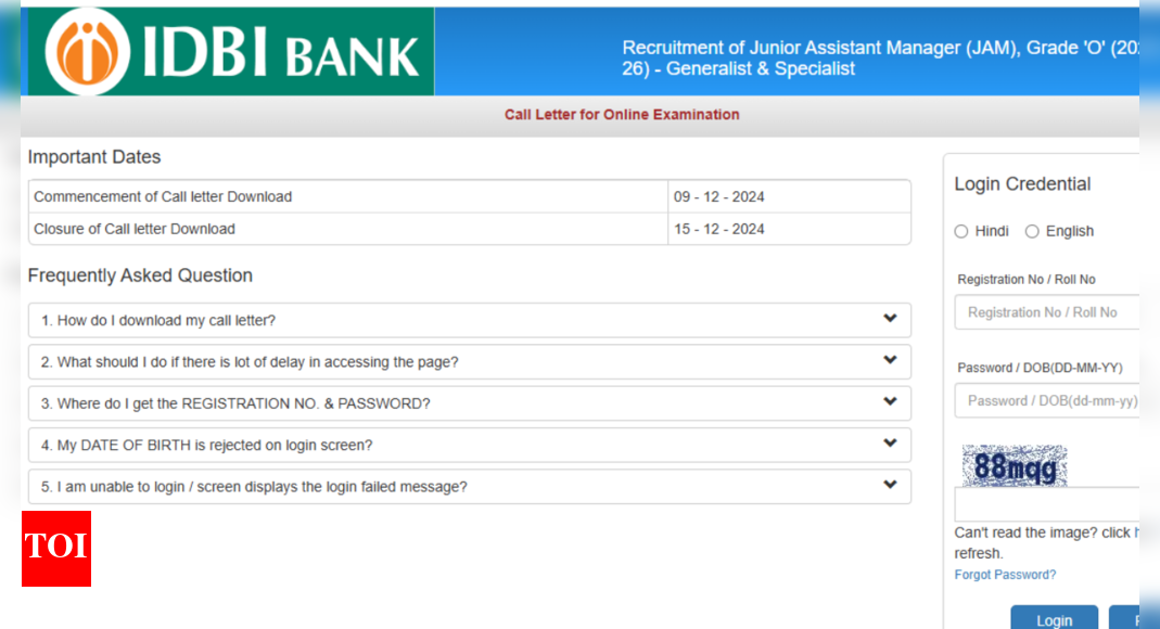 IDMI JAM Grade O admit card 2025 released: Check direct link here ...