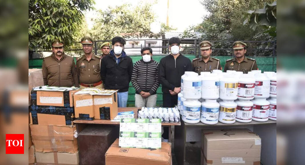Fake Protein Supplement Factory Busted in Noida: 3 Arrested After Health Complaints | Noida News ...