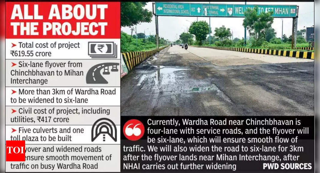 Construction of Rs619cr Chinchbhuvan to MIHAN Interchange Flyover Set ...