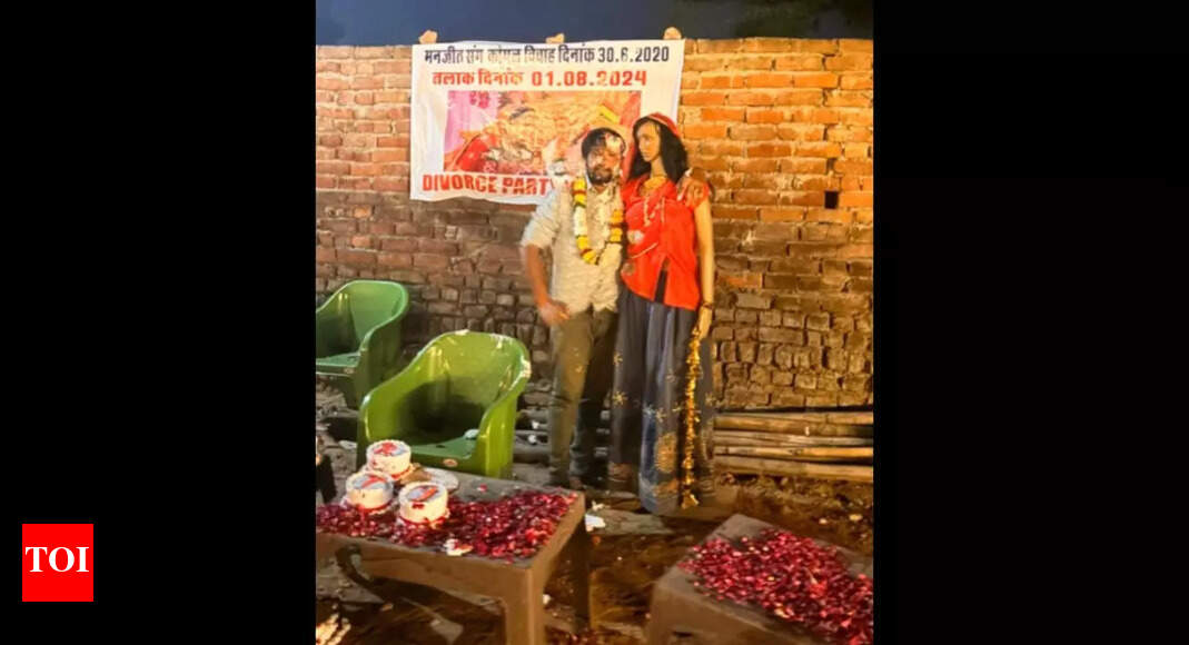 Haryana man’s divorce party goes viral with ex-wife mannequin stunt ...