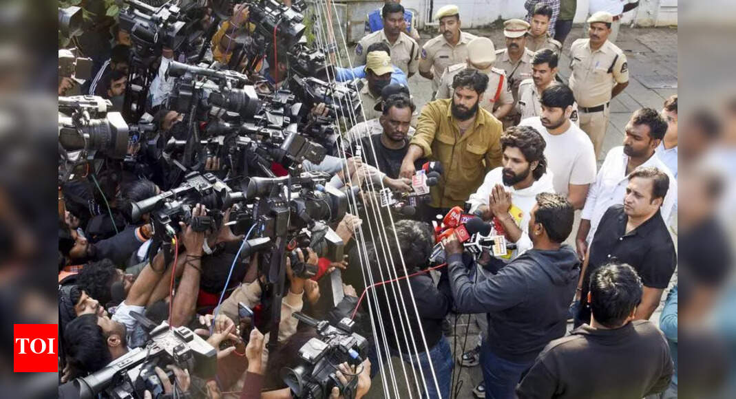 Allu Arjun released from jail after dramatic Friday night | Hyderabad ...