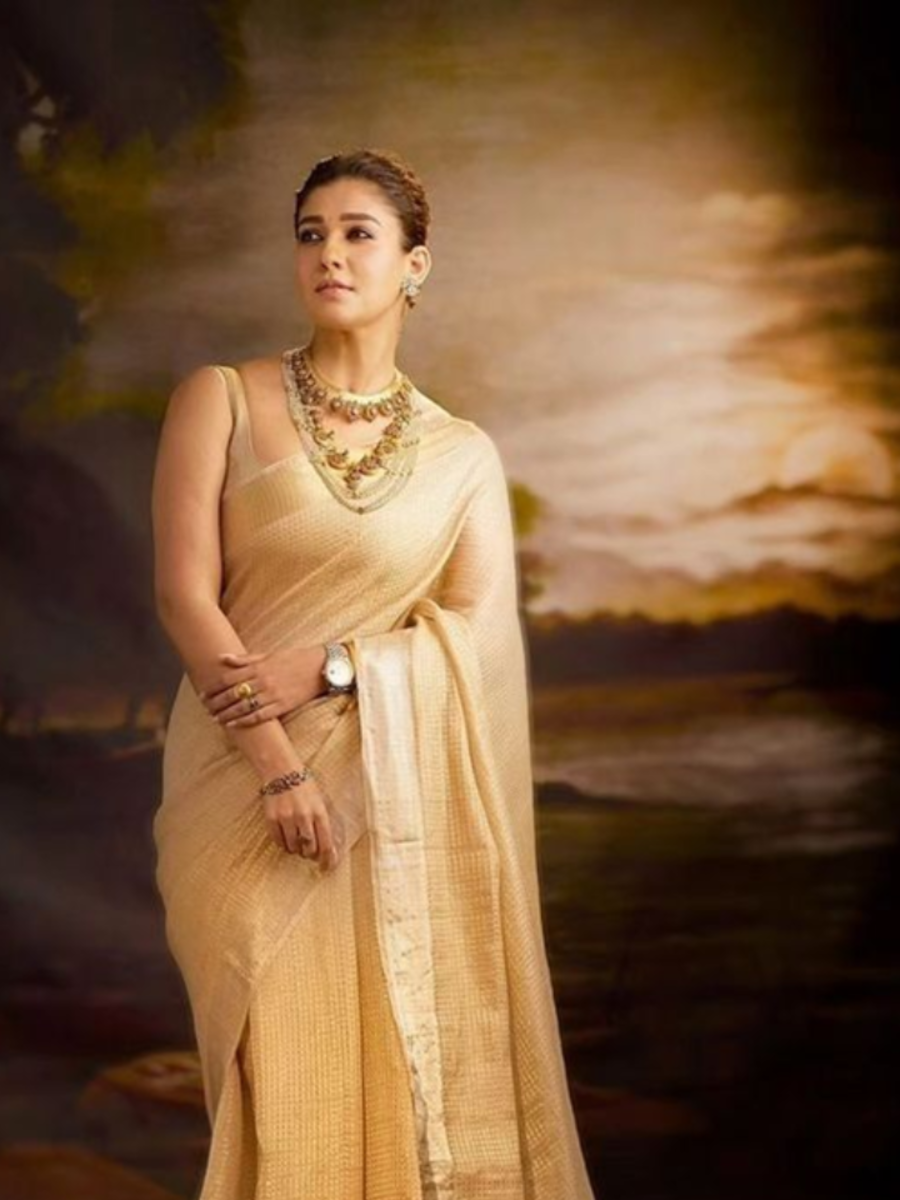 Nayanthara- Inspired Saree Blouse Designs For Women In Their 40s ...