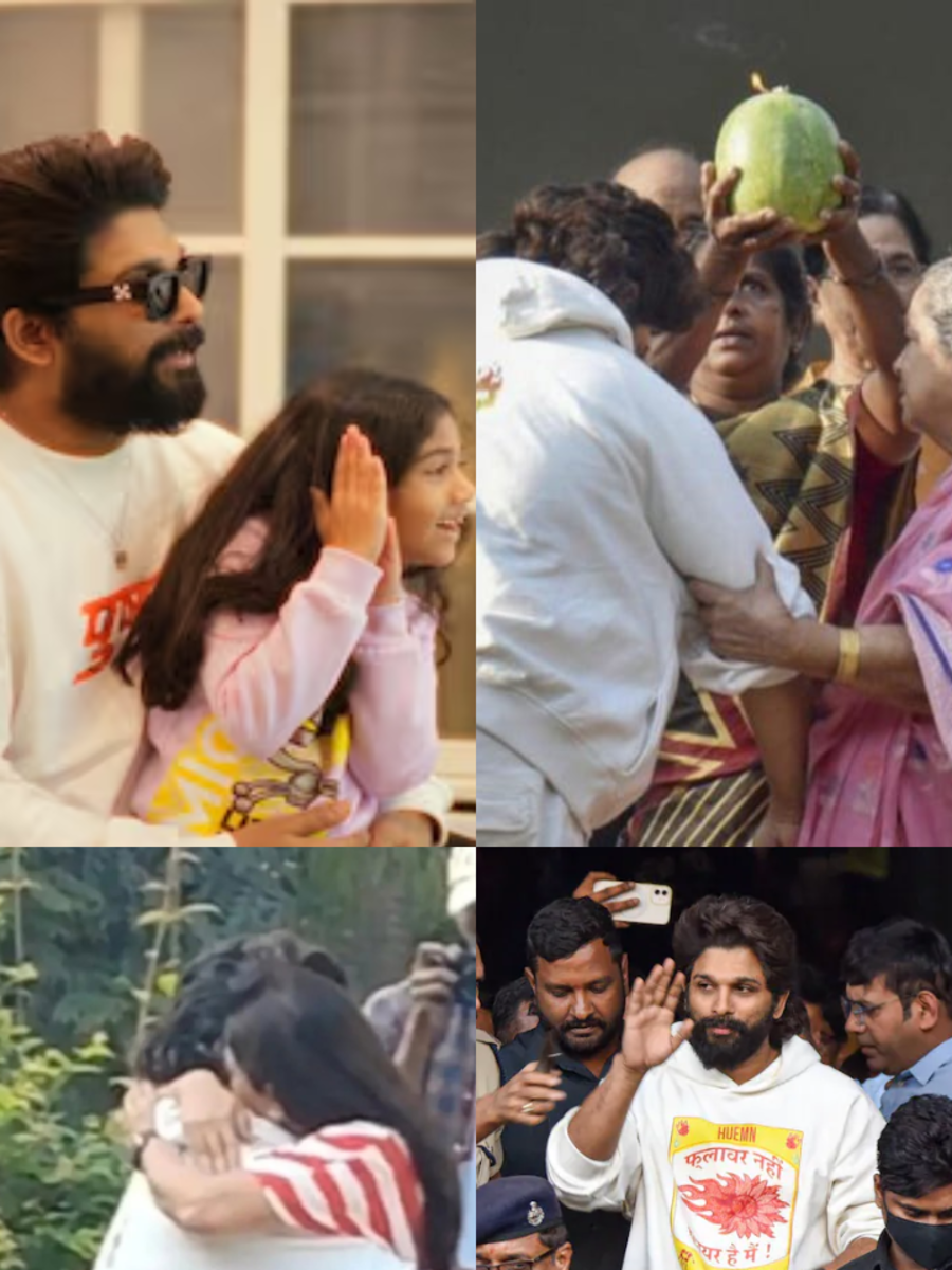 Allu Arjun's arrest and release in pictures | Times of India