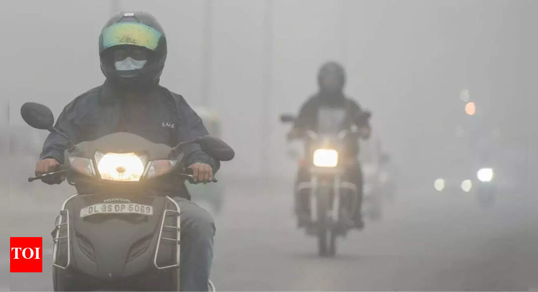 Delhi's air quality 'severe' at 442, temperature drops to 5 degrees Celsius | Delhi News - Times ...