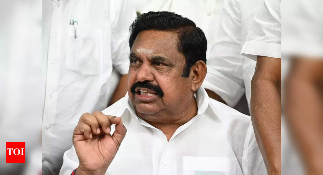 EPS breaks silence, says he endorses Jayakumar’s comments | Chennai News - Times of India