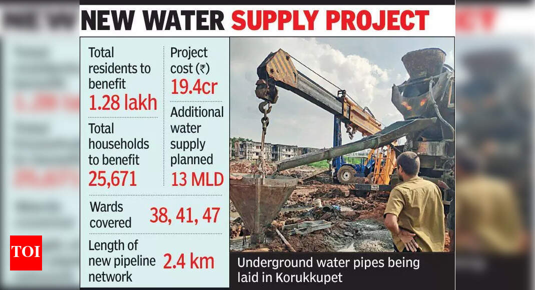 New water lines set to benefit North Chennai | Chennai News - Times of ...